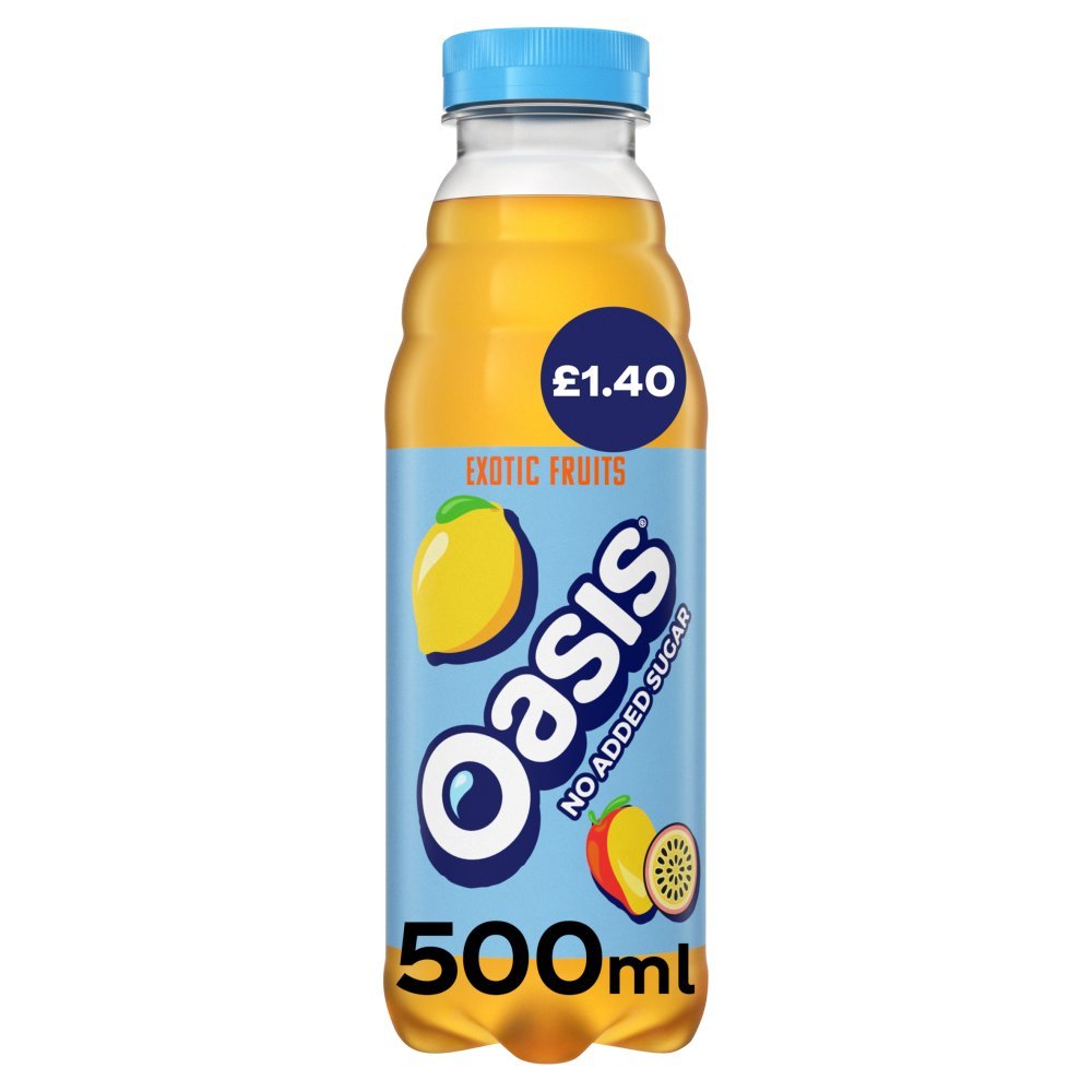 Oasis Zero Exotic Fruits PMP 500ml (Case of 12) — BritishGram.com