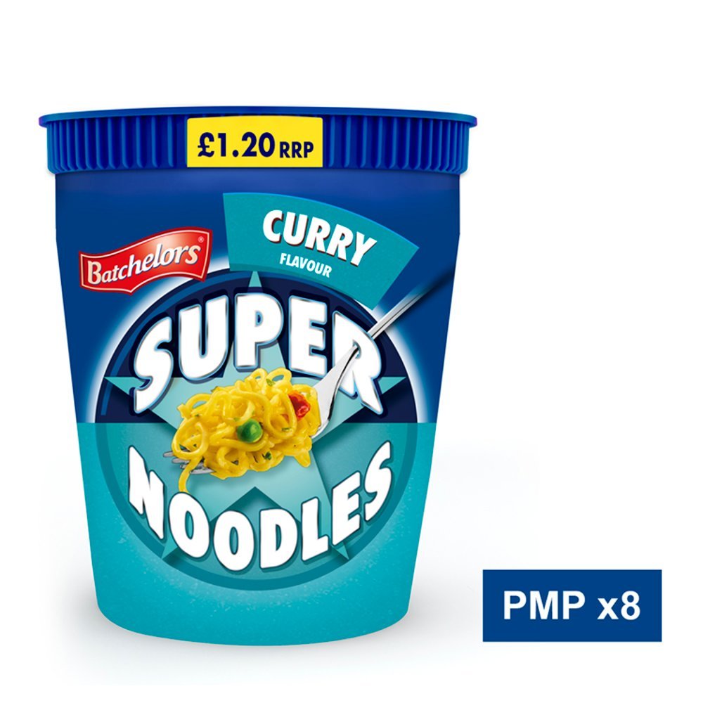 Batchelors Super Noodles Pot Curry Flavour, 75g (Case of 8 ...