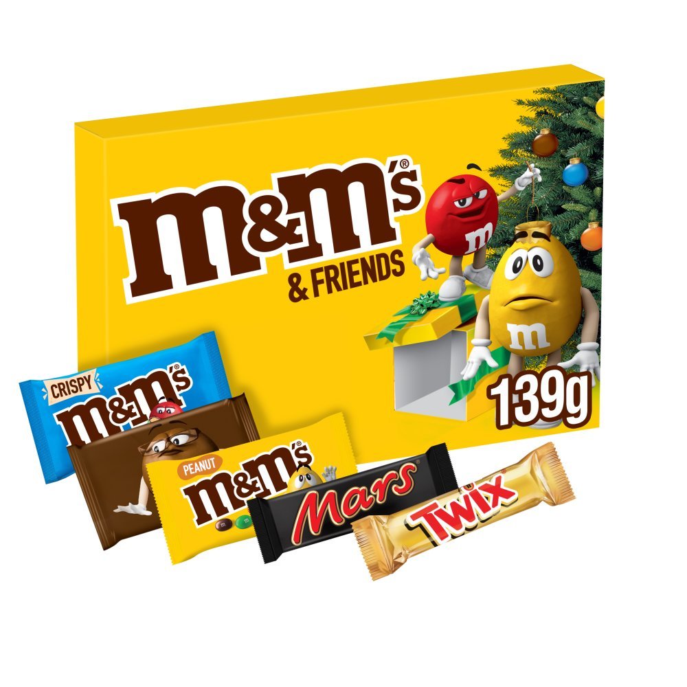 M&M's and Friends Chocolate Medium Christmas Selection Box 139g ...